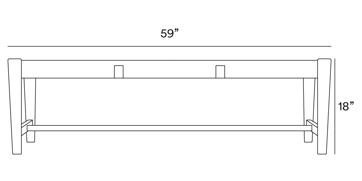 Santa Cruz Bench Woven Black Basket Cord | Forever Furniture by MasayaCo