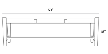 Santa Cruz Bench Woven Black Basket Cord | Forever Furniture by MasayaCo