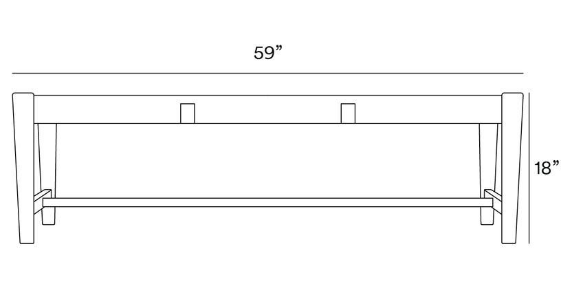 Santa Cruz Bench Woven Black Basket Cord | Forever Furniture by MasayaCo